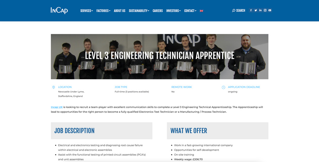 level-3-engineering-technician-apprentice-incap-uk